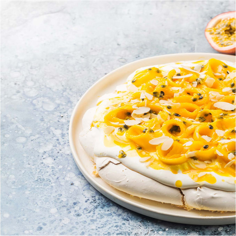 Passion Fruit & Mango Pavlova | Massy Stores SVG