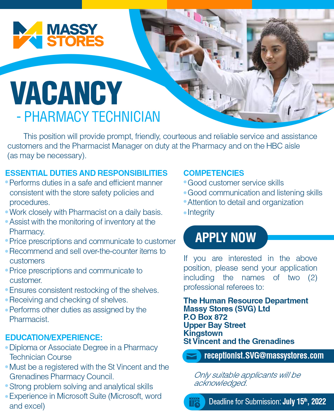 Vacancies | Massy Stores SVG